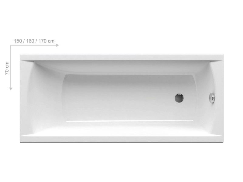 Ravak Classic obdélníková vana 120x70 cm, bílá - C861000000 | KOUPELNY ...