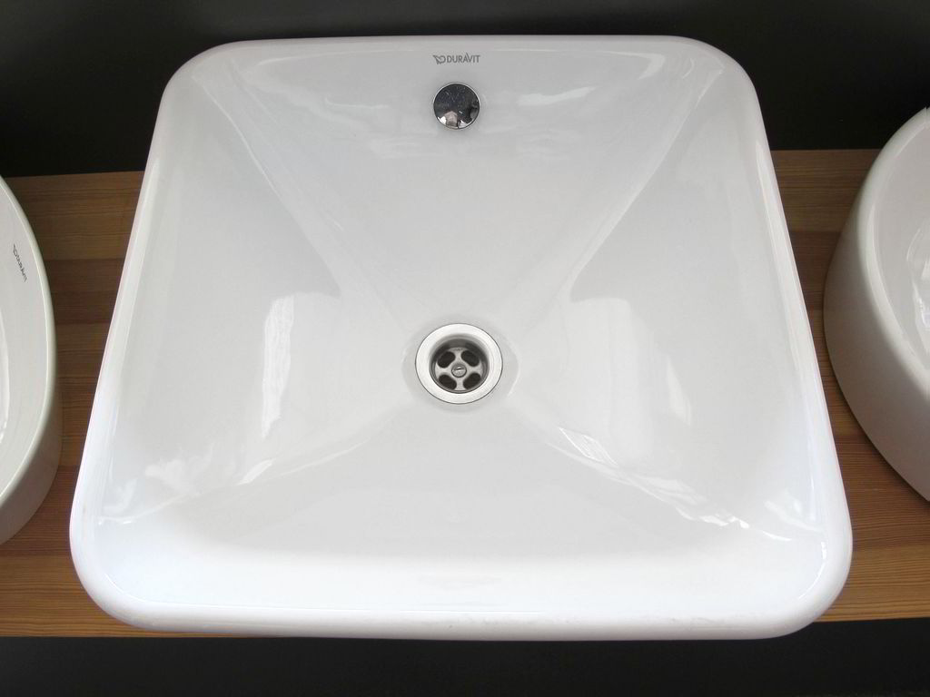Výprodej vzorku - Duravit Bacino umyvadlo na desku 42x42 cm, bez otvoru ...